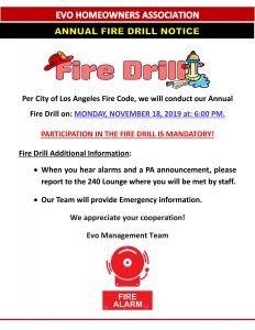 Annual Fire Drill – Evo
